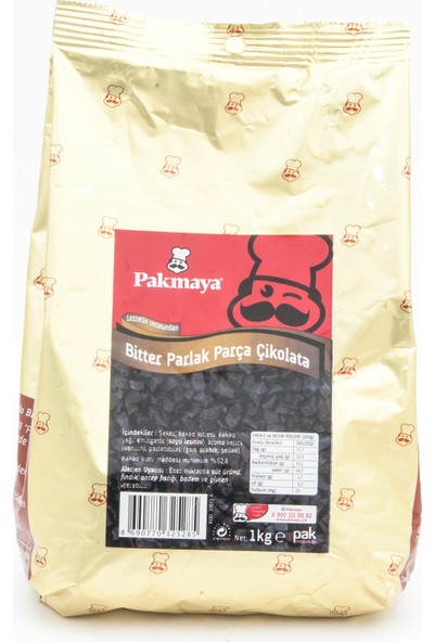 Pakmaya Bitter Parlak Parça Çikolata Pakmaya Bitter Parlak Parça Çikolata