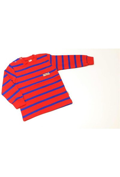 Ertuğ Anne & Bebek Musti Kids Mavi Çizgili Uzun Kollu Bebek Tişörtü