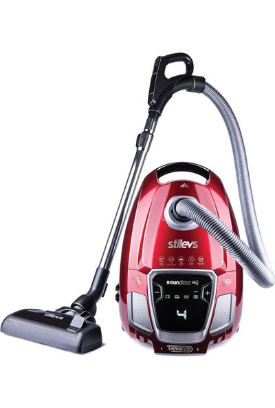 Stilevs Soundless Elektrikli Süpürge - Kırmızı
