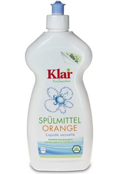 Organik Klar Elde Bulaşık Yıkama Sıvısı Portakal Kokulu 500Ml Organik Klar Elde Bulaşık Yıkama Sıvısı Portakal Kokulu 500Ml