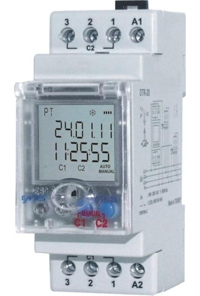 Entes Dtr-25 Astronomik Zaman Saati 5 Vakit Namaz Saati Programlı
