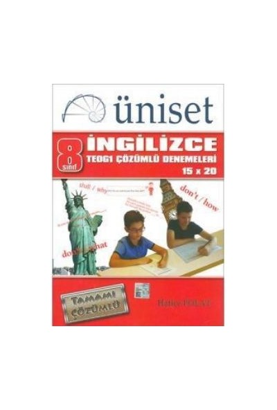 Üniset Yayıncılık 8. Sınıf İngilizce Teog1 Çözümlü Denemeleri 15X20
