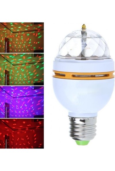 Disco Ampül Led Işıklı Döner Başlıklı