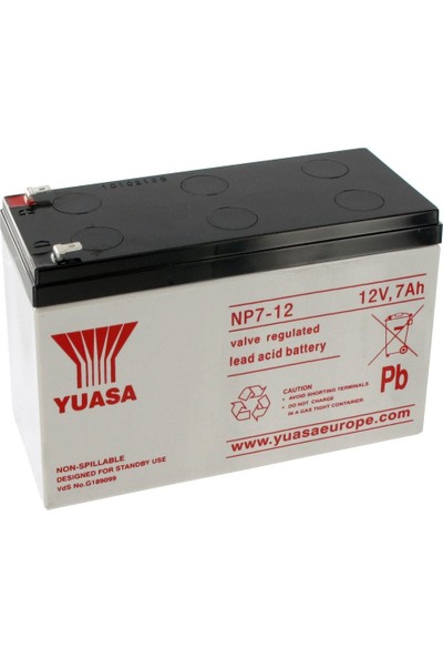Yuasa NP7-12L 12V 7 Ah Bakımsız Kuru Akü Yuasa NP7-12L 12V 7 Ah Bakımsız Kuru Akü
