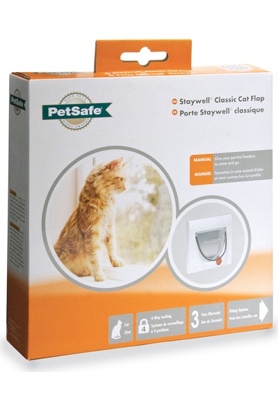 Petsafe Klasik Manuel 4 Yönlü Kilitli Kapı Beyaz Petsafe Klasik Manuel 4 Yönlü Kilitli Kapı Beyaz