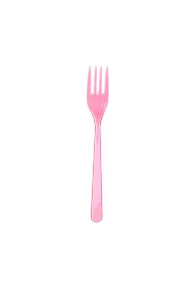 Partistok Pembe Plastik Çatal 25 Adet Partistok Pembe Plastik Çatal 25 Adet