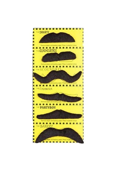 Partistok 6'lı Takma Bıyık Seti