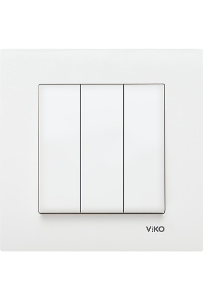Viko Karre Beyaz 3' Lü Anahtar Çerçeveli