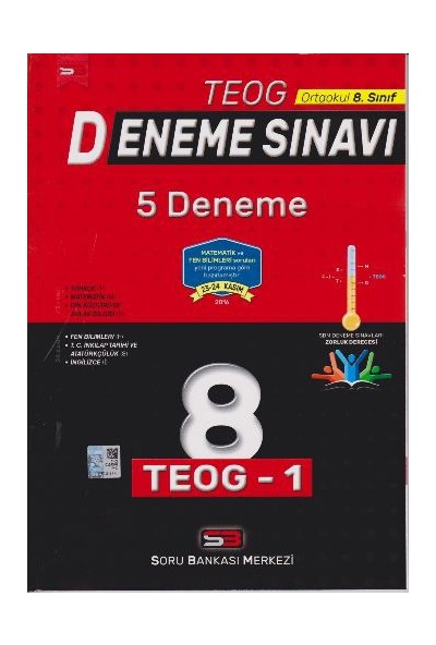 Soru Bankası Merkezi 8. Sınıf Teog 1- 5 Deneme Soru Bankası Merkezi 8. Sınıf Teog 1- 5 Deneme