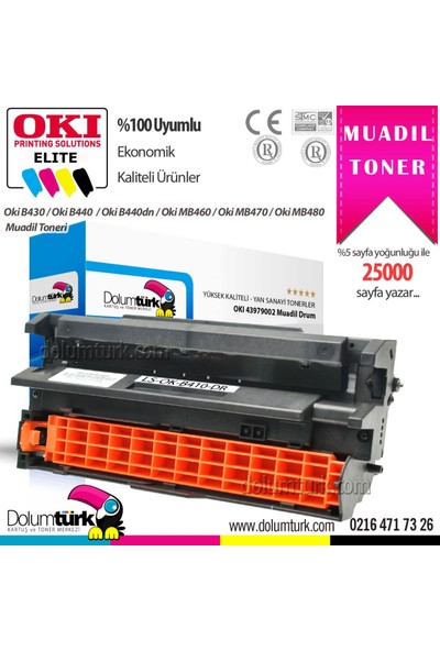 Toner Max® Oki B410 / B430 / B440 / Mb460 / Mb470 / Mb480 Muadil Drum Ünitesi