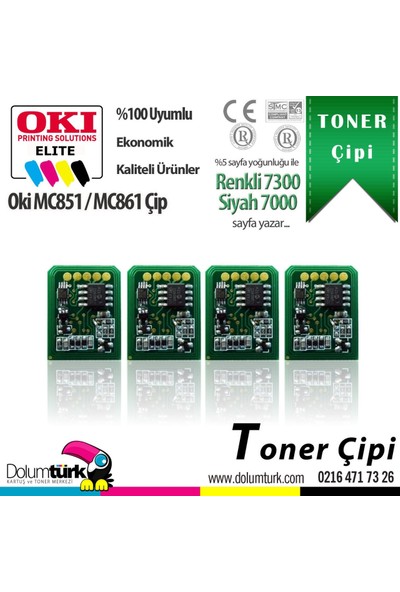 Toner Max® Oki Mc851 / Mc861 Toner Çipi