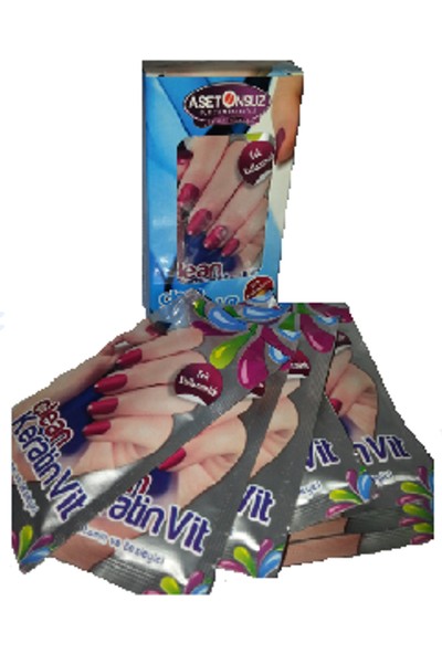 Clean Keratin Vit Asetonsuz Oje Temizleyici Mendil 8 Li