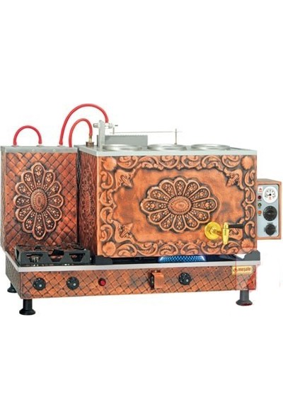 Meşale Çay Kazanı Antik Turbo 3 Demlikli Kahveci