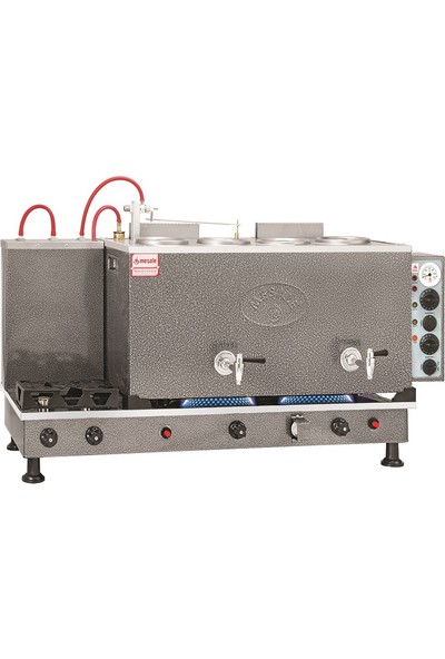 Meşale Çay Kazanı 4 Demlikli Kahveci Turbo Krom