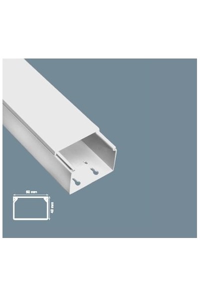 Mutlusan 60X40 Yapışkansız Kablo Kanalı 2 Metre