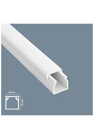 Mutlusan 12X12 Yapışkanlı Kablo Kanalı 10 Adet 20 Metre