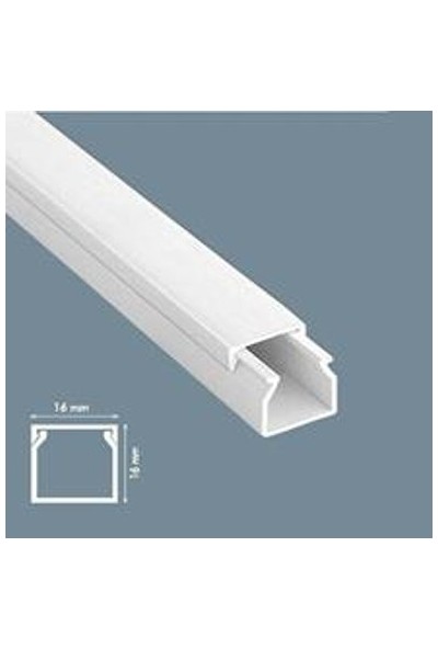 Mutlusan 16X16Yapışkanlı Kablo Kanalı 10 Adet 20 Metre