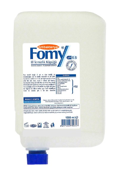 Fomy 1000 ml Antibakteriyel Köpük Sabun Kartuş 12 li Eko Paket Fomy 1000 ml Antibakteriyel Köpük Sabun Kartuş 12 li Eko Paket
