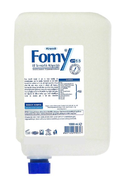 Fomy 1000 ml Standart Köpük Sabun Kartuş 6 lı Eko Paket Fomy 1000 ml Standart Köpük Sabun Kartuş 6 lı Eko Paket