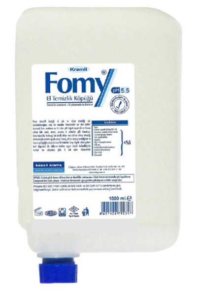 Fomy 1000 ml Standart Köpük Sabun Kartuş 12 li Eko Paket Fomy 1000 ml Standart Köpük Sabun Kartuş 12 li Eko Paket
