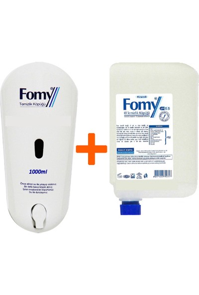 Fomy 1000 ml Standart Köpük Sabun Kartuş + Dispenser Fomy 1000 ml Standart Köpük Sabun Kartuş + Dispenser