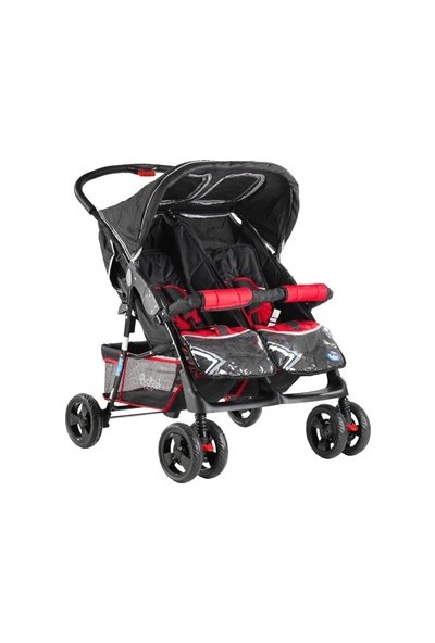 Babyhope P-L-K İkiz Puset (Yanyana) Kırmızı