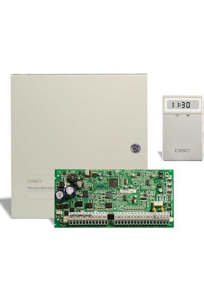 Dsc Pc 1616 Alarm Paneli + Küçük Metal Kabinet + Lcd 5511 Şifre Paneli