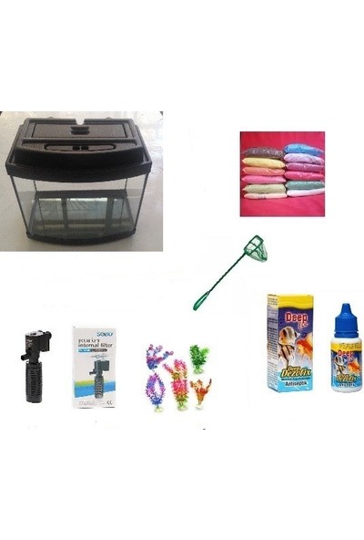 Kanki Pet Akvaryum Bombeli Hazır Set 35 Cm