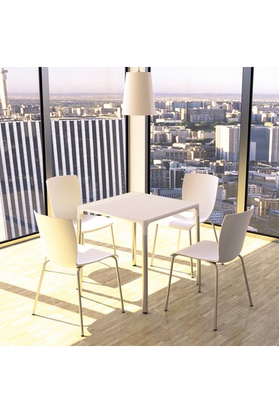 Siesta Contract Miongo Kare Masa Takımı - Bej - Balkon Bahçe Mobilyası Siesta Contract Miongo Kare Masa Takımı - Bej - Balkon Bahçe Mobilyası