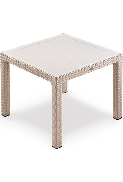 Novussi Classi 90G Rattan 90 Cm Kare Camlı Masa - Cappucino Novussi Classi 90G Rattan 90 Cm Kare Camlı Masa - Cappucino