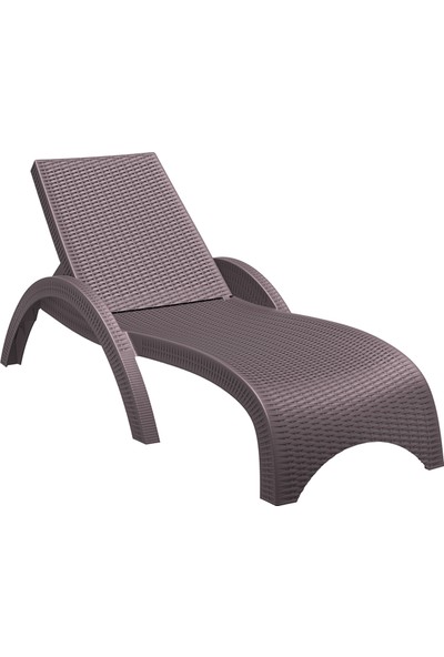 Siesta Rattan Fiji Şezlong - Kahverengi
