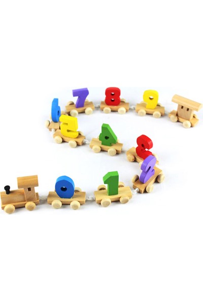 Hopimeğitici Ahşap Rakamlı Tren Oyuncak