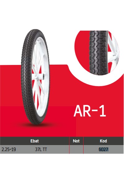 Anlas Moped Dış Lastikleri Ar-1 2.25-19 Ar-1