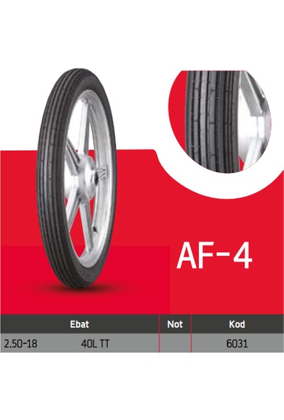 Anlas Moped Dış Lastikleri Af-4 2.50-18 Af-4