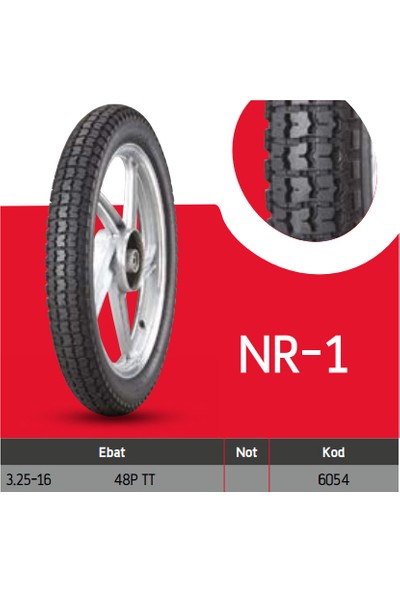 Anlas Motosiklet Dış Lastikleri Nr-1 3.25-16 Nr-1