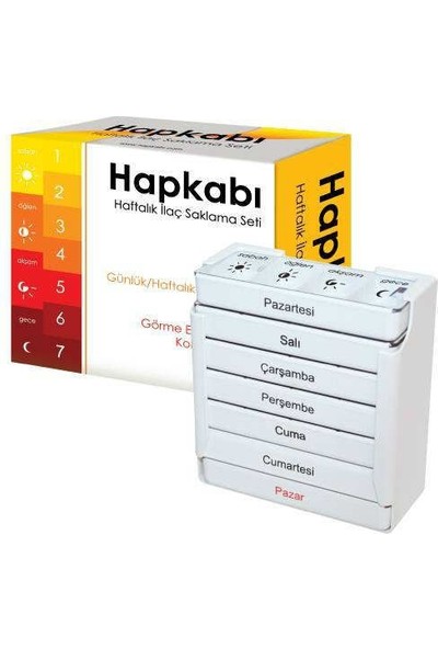 Hapkabı Haftalık İlaç Saklama Seti