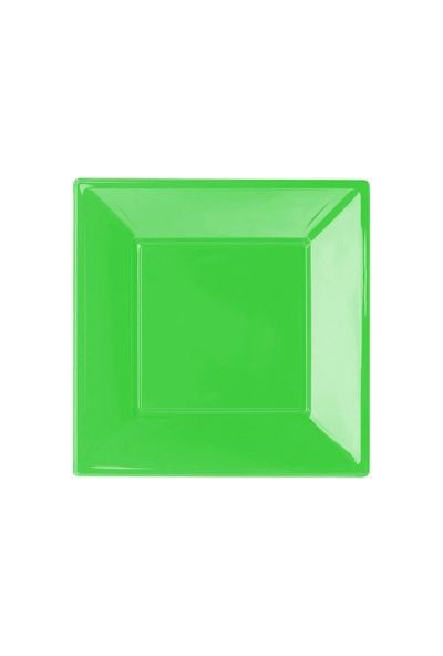 Kikajoy Plastik Kare Tabak Yeşil 23cm - 8 adet Kikajoy Plastik Kare Tabak Yeşil 23cm - 8 adet