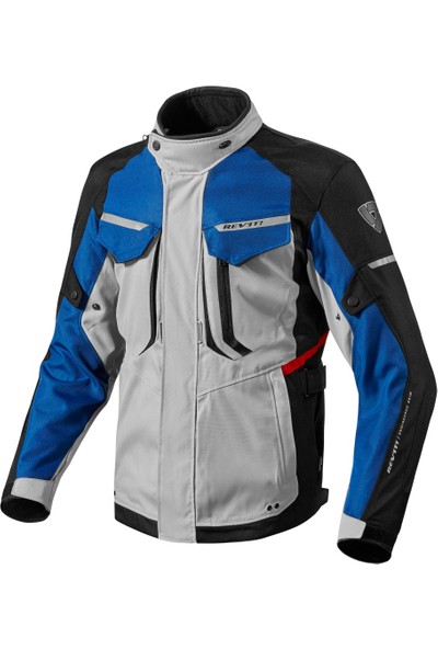 Revit Safari 2 Kışlık Motosiklet Montu Gri-Siyah-Kırmızı-Mavi Renk XXL Beden Revit Safari 2 Kışlık Motosiklet Montu Gri-Siyah-Kırmızı-Mavi Renk XXL Beden