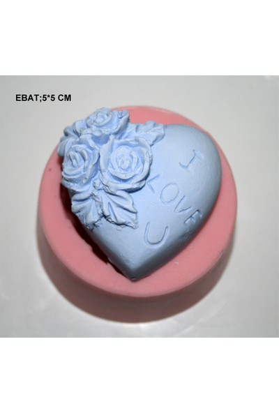Pasta Mağaza I Love You Gül Silikon,Mum,Kokulu Taş Kalıbı