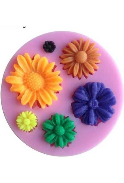 Pasta Mağaza Süsleme Kalıpları 5 Silikon,Mum,Kokulu Taş Kalıbı