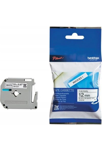 Brother P-Touch Tz-Tape 12Mm Beyaz-Siyah Etiket 12Tze-231 Brother P-Touch Tz-Tape 12Mm Beyaz-Siyah Etiket 12Tze-231