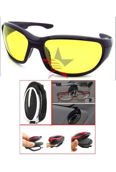 Modacar Gece Sürüş Gözlüğü + Gözlük Tutucu Hediyeli 338828