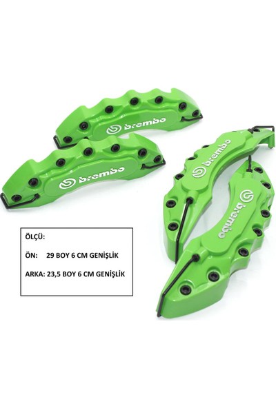 Brembo Kabartmalı Yeşil Ön-Arka Kaliper Kapak Seti 104364 Brembo Kabartmalı Yeşil Ön-Arka Kaliper Kapak Seti 104364