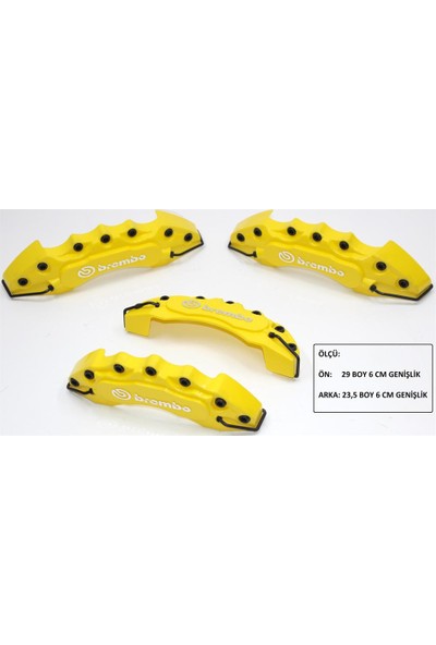 Brembo Kabartmalı Sarı Ön-Arka Kaliper Kapak Seti 104367 Brembo Kabartmalı Sarı Ön-Arka Kaliper Kapak Seti 104367