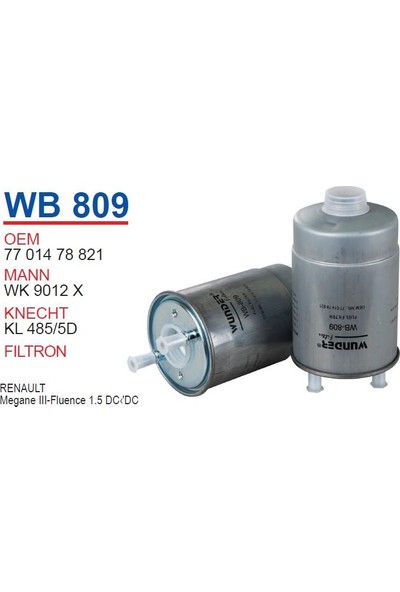 Wunder Renault Megane Iıı - Fluence 1.5 Dci Mazot Filtresi Oem No: 7701478821 Wunder Renault Megane Iıı - Fluence 1.5 Dci Mazot Filtresi Oem No: 7701478821