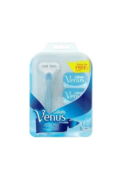 Gillette Venus 5 Li Yedek + Traş Makinesi Hediye
