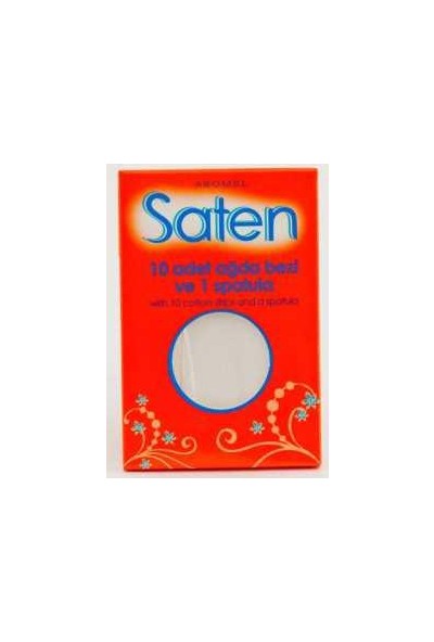 Saten Ağda Bezi 10'Lu+1 Spatula Saten Ağda Bezi 10'Lu+1 Spatula