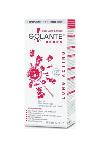 Solante Acnes Spf 50 150 Ml Akne ve Sivilceli Ciltler için Güneş Koruma Kremi Solante Acnes Spf 50 150 Ml Akne ve Sivilceli Ciltler için Güneş Koruma Kremi