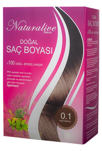 Naturalive Doğal Saç Boyası (Açık Kahve) 100 gr Naturalive Doğal Saç Boyası (Açık Kahve) 100 gr