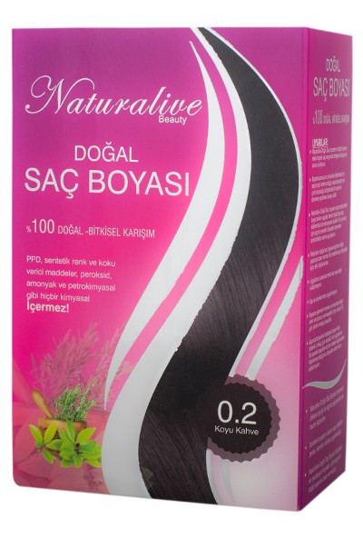 Naturalive Doğal Saç Boyası (Koyu Kahve) 100 gr
